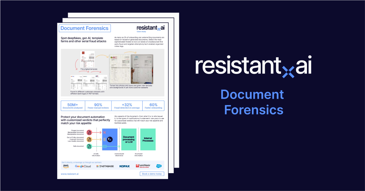White papers, videos, one-pagers, and more | Resistant AI